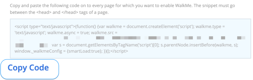 Deploy WalkMe Using a JavaScript Snippet - WalkMe Help Center