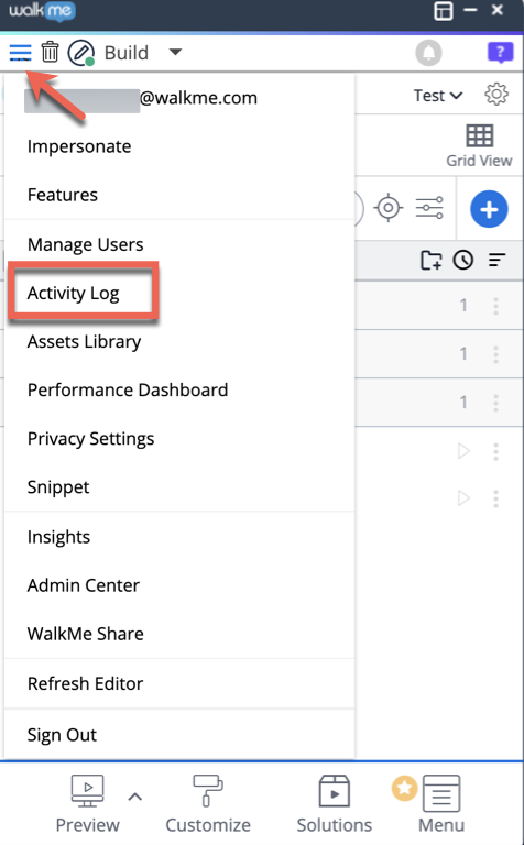 Activity Log - WalkMe Help Center