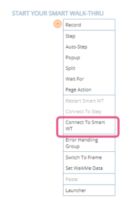 Connect to Smart Walk-Thru Step Getting Started Guide - WalkMe Help Center