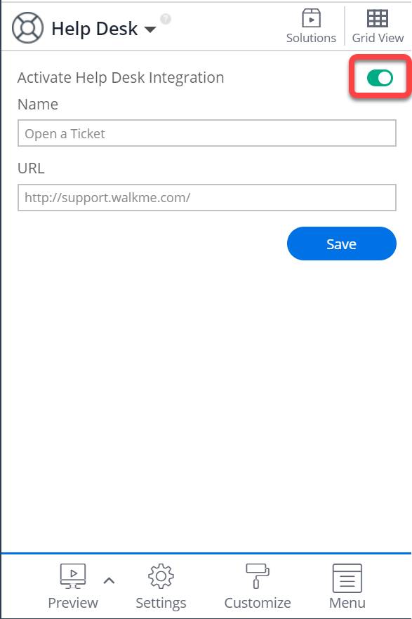 Help Desk Integration - WalkMe Support