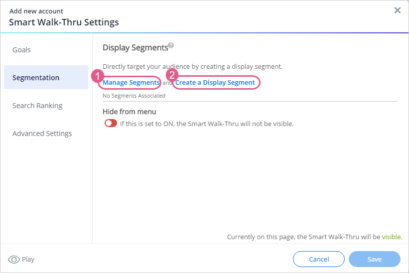 Segmentation - WalkMe Support