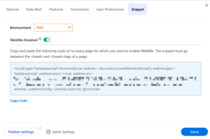 Deploy WalkMe Using a JavaScript Snippet - WalkMe Help Center