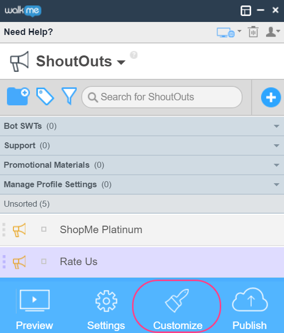 CSS for ShoutOuts - WalkMe Support