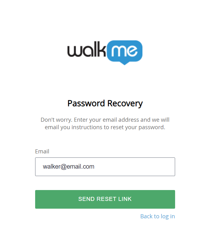 How To Reset Your WalkMe Password - WalkMe Support