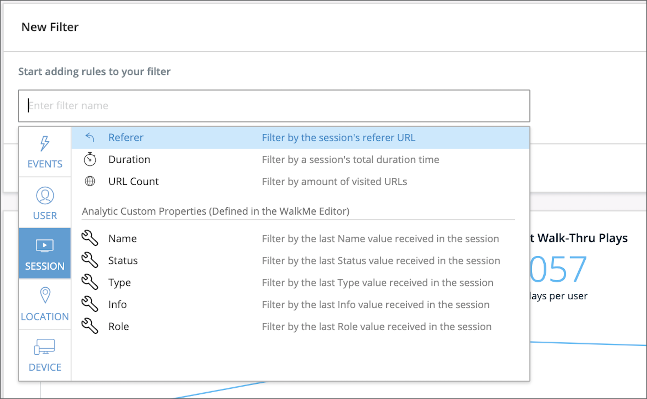Using Analytics Properties - WalkMe Support