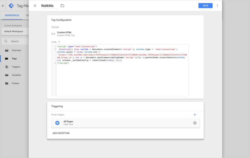 Using Google Tag Manager to Add the WalkMe Snippet - WalkMe Help Center