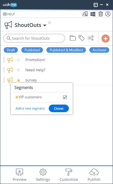 Segmentation with Desktop and Workstation - WalkMe Support