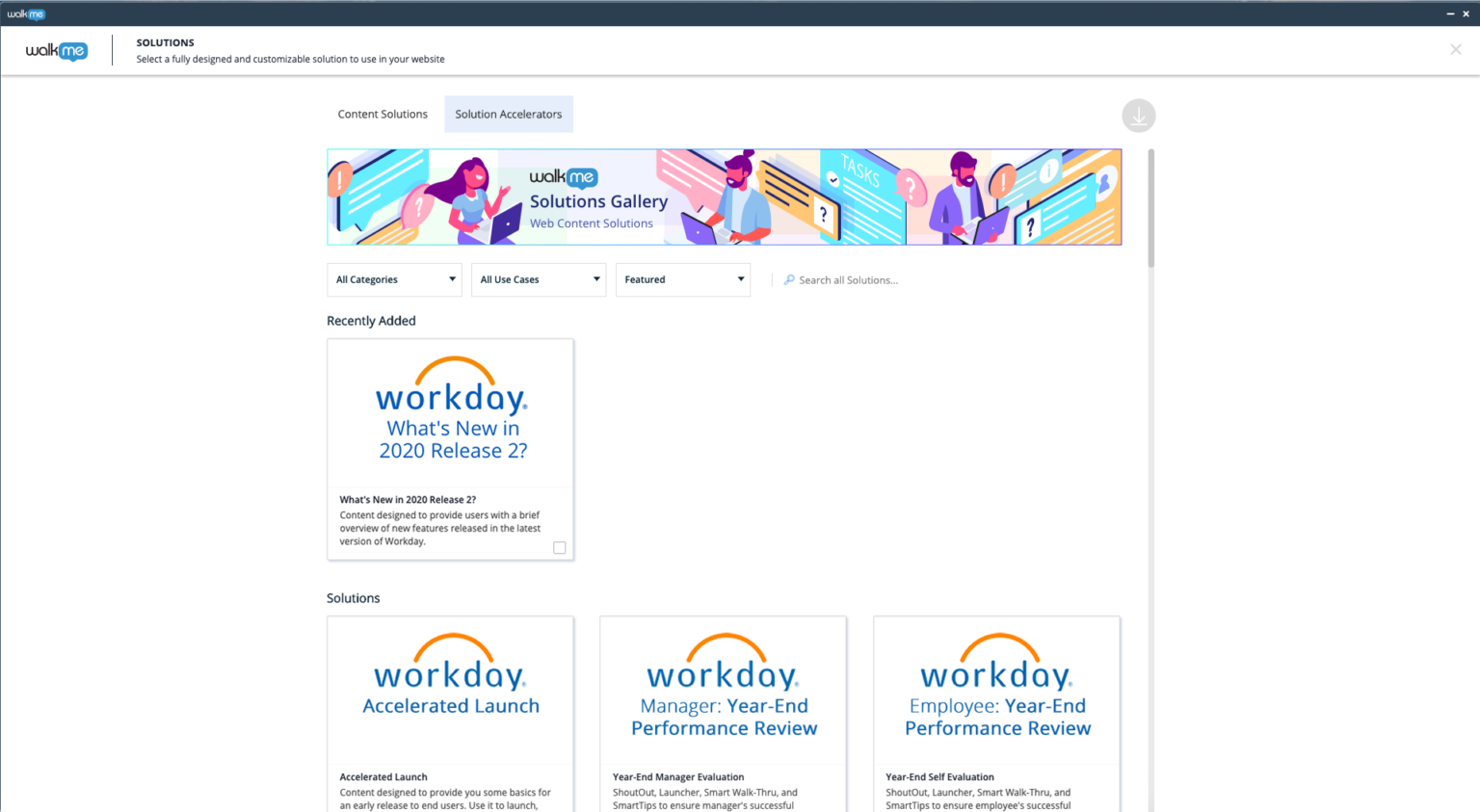 Solution Accelerators - WalkMe Help Center