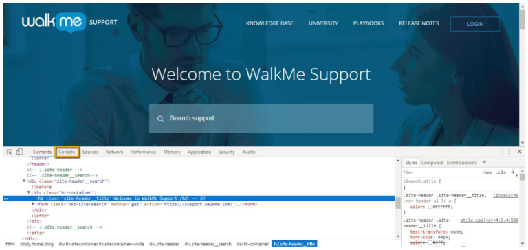 How to Create jQuery Selectors for WalkMe - WalkMe Help Center