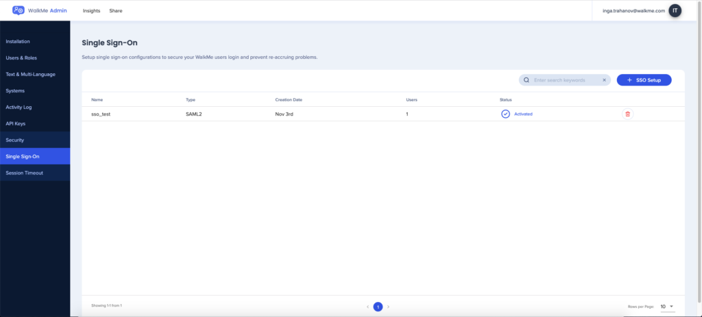 Single Sign-On (SSO) - WalkMe Help Center