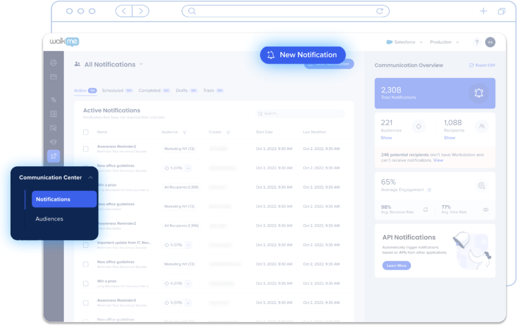 How to Create and Send a Notification - WalkMe Help Center
