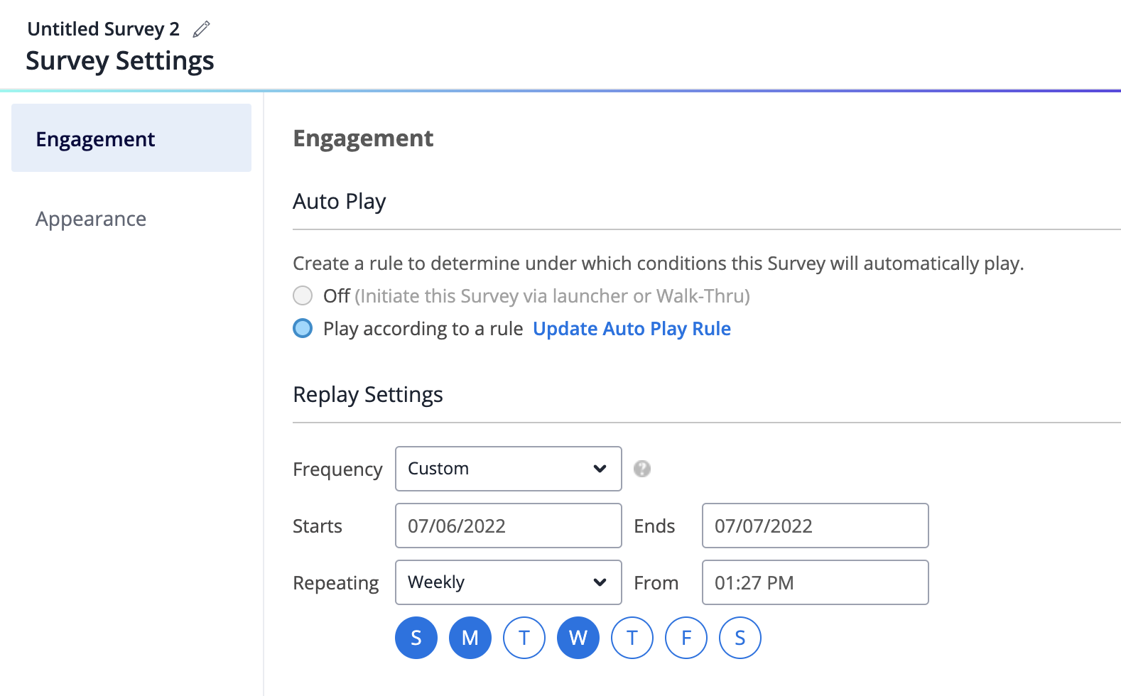 Auto-Play Frequency Scheduler - WalkMe Help Center