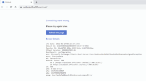 Outlookカレンダー - 接続時にエラー500が発生しました - WalkMe Help Center