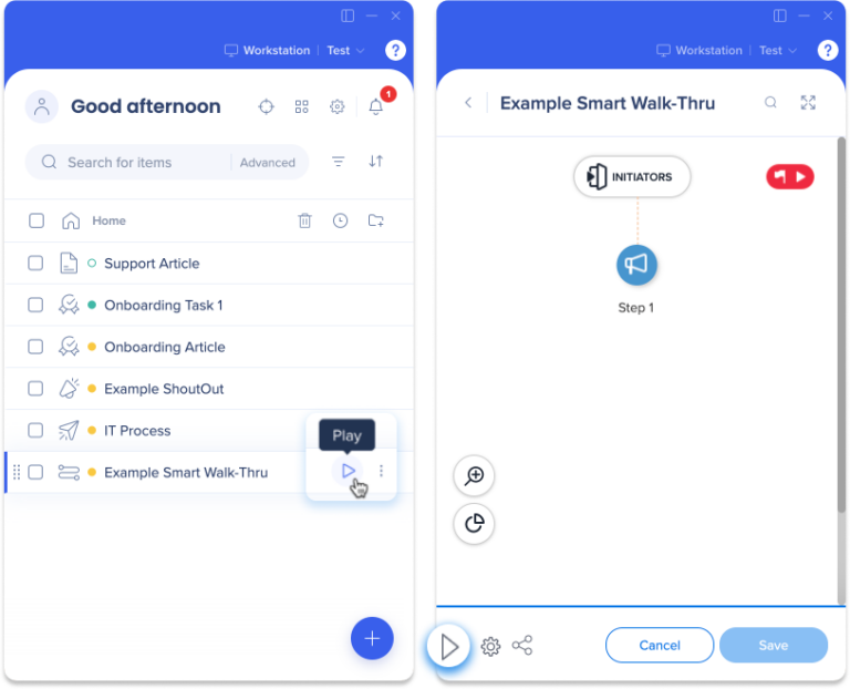 How to Preview WalkMe Content in Desktop Menu - WalkMe Help Center