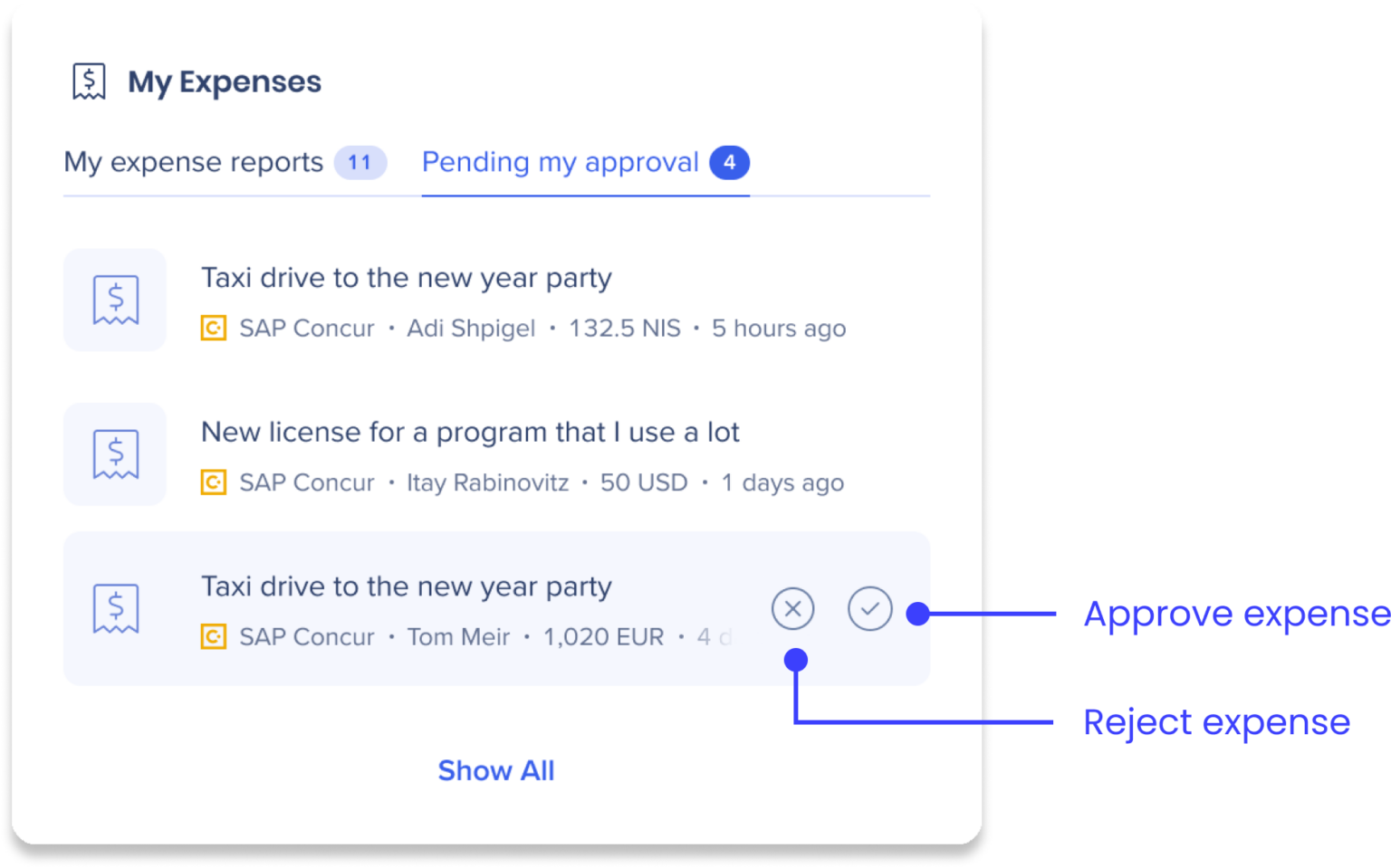 Desktop/Mobile Menu - SAP Concur Integration - WalkMe Help Center
