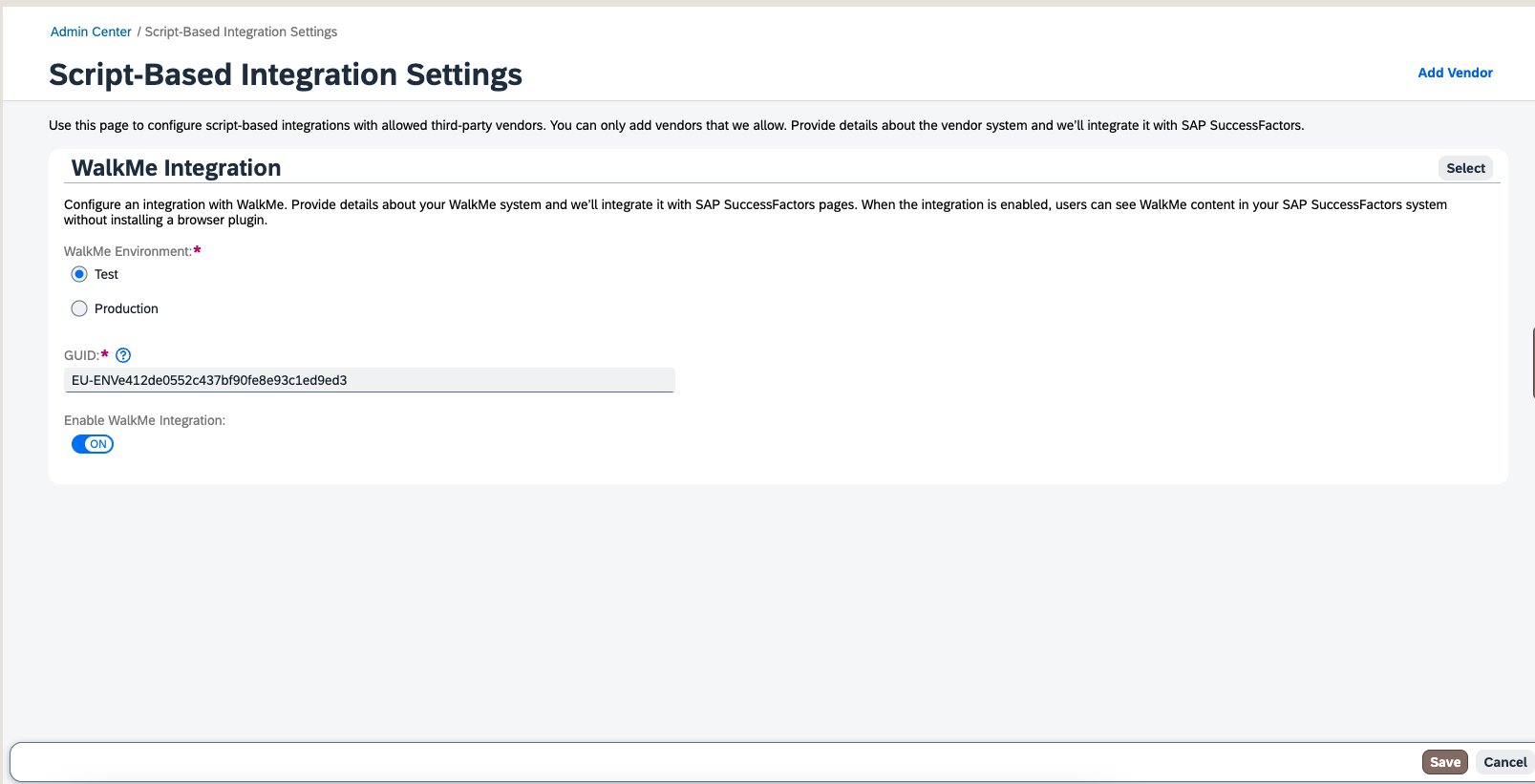 Utiliser un Snippet pour déployer WalkMe sur SAP SuccessFactors - WalkMe Help Center