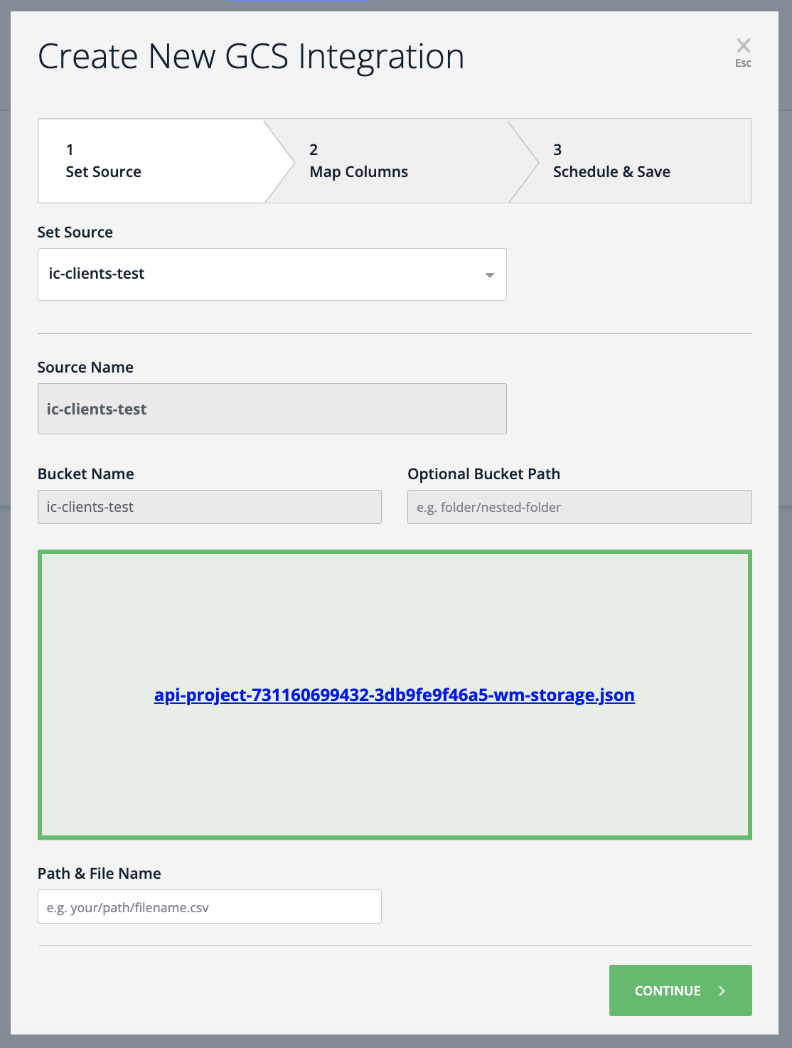 Google Cloud Storage Integration - WalkMe Help Center