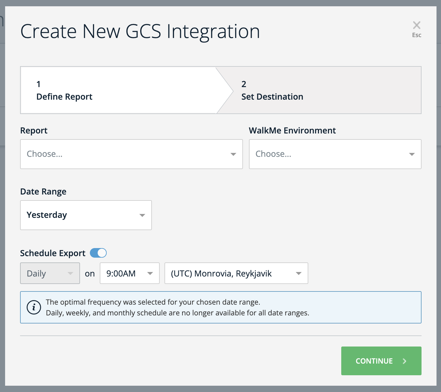 Google Cloud Storage Integration - WalkMe Help Center