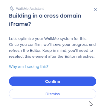Unable to Select Elements in Cross Domain iFrames - WalkMe Help Center