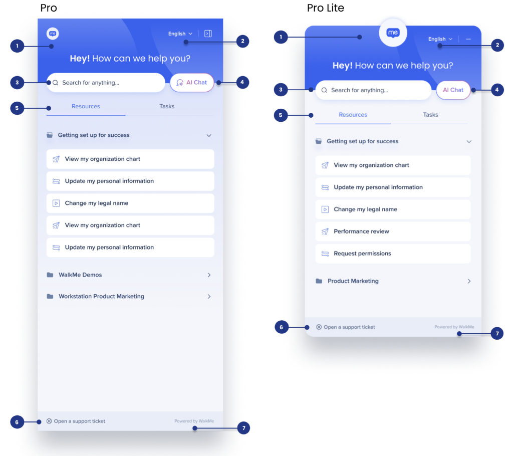 WalkMe Pro Menu & Pro Menu Lite - WalkMe Help Center