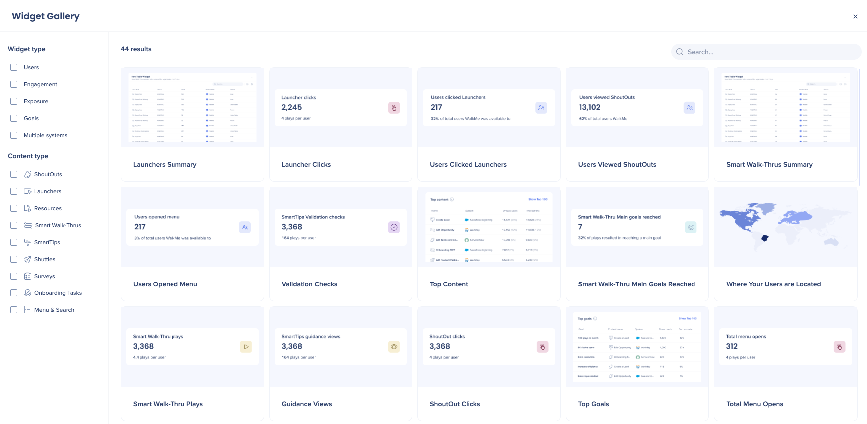 Content Tagging and Workflow Insights Dashboards - WalkMe Help Center