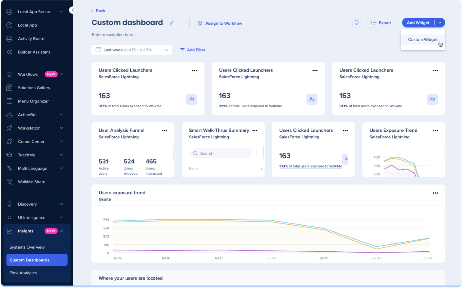 Custom Dashboards - WalkMe Help Center