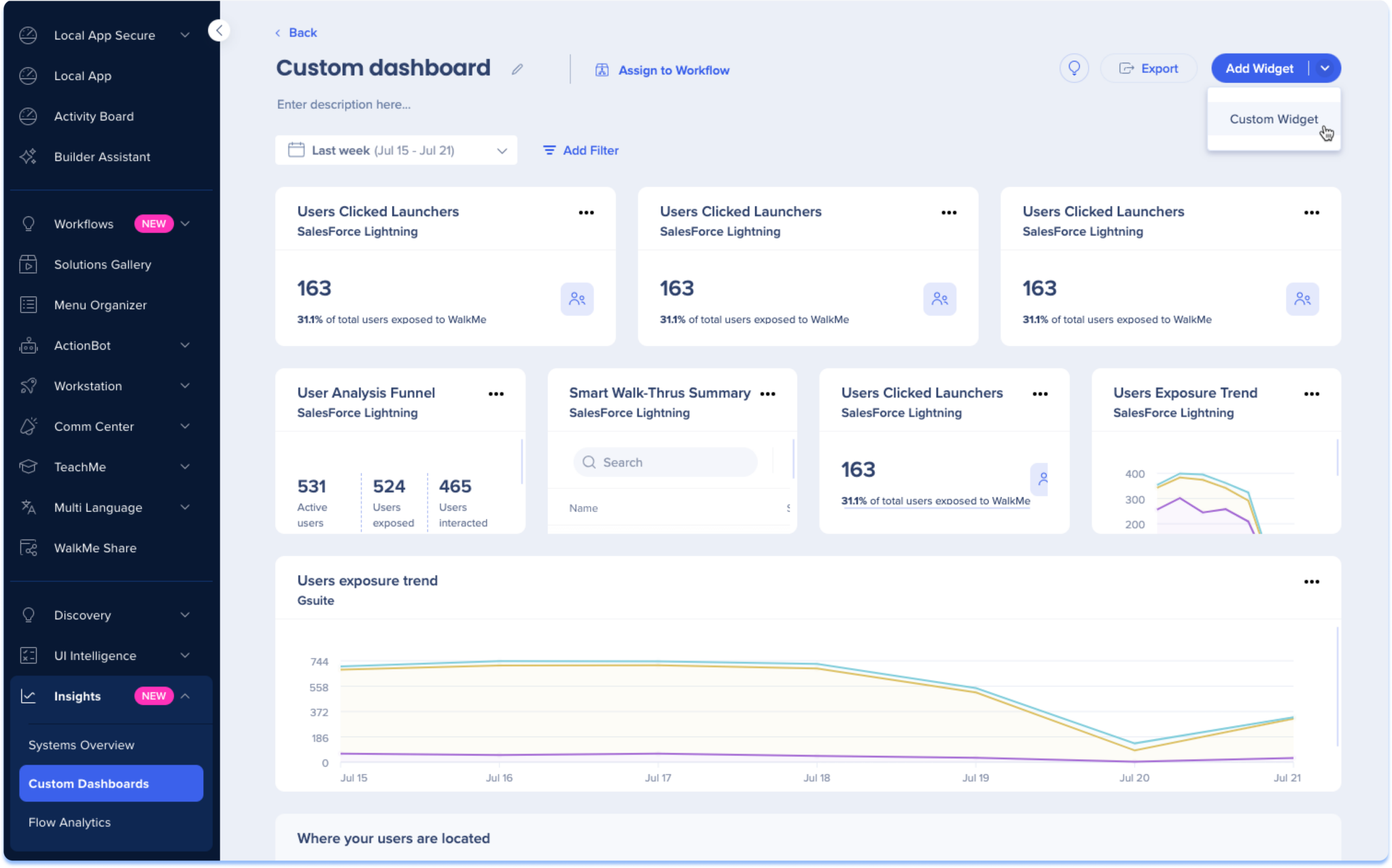 Custom Dashboards - WalkMe Help Center