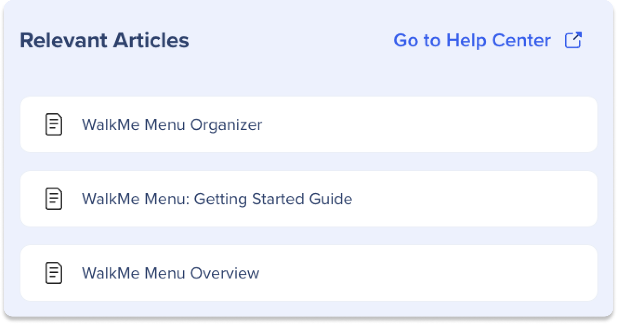 Console Help Menu - WalkMe Help Center