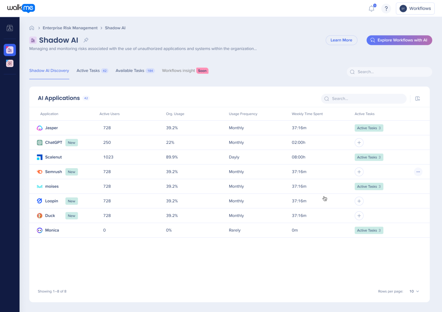 Workflows for Shadow AI - WalkMe Help Center