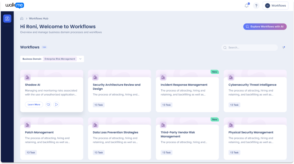 Workflows for Shadow AI - WalkMe Help Center