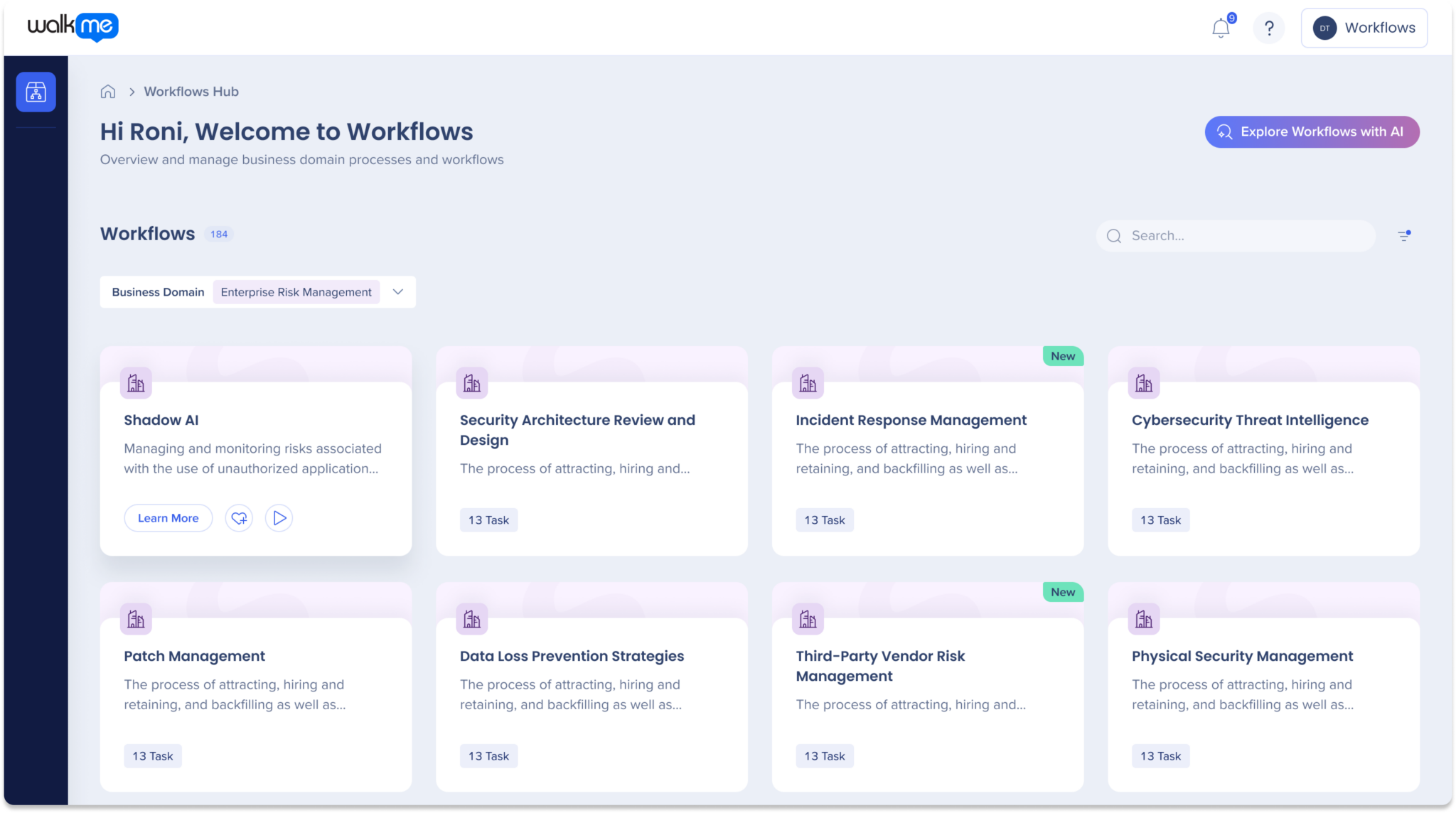 Workflows for Shadow AI - WalkMe Help Center