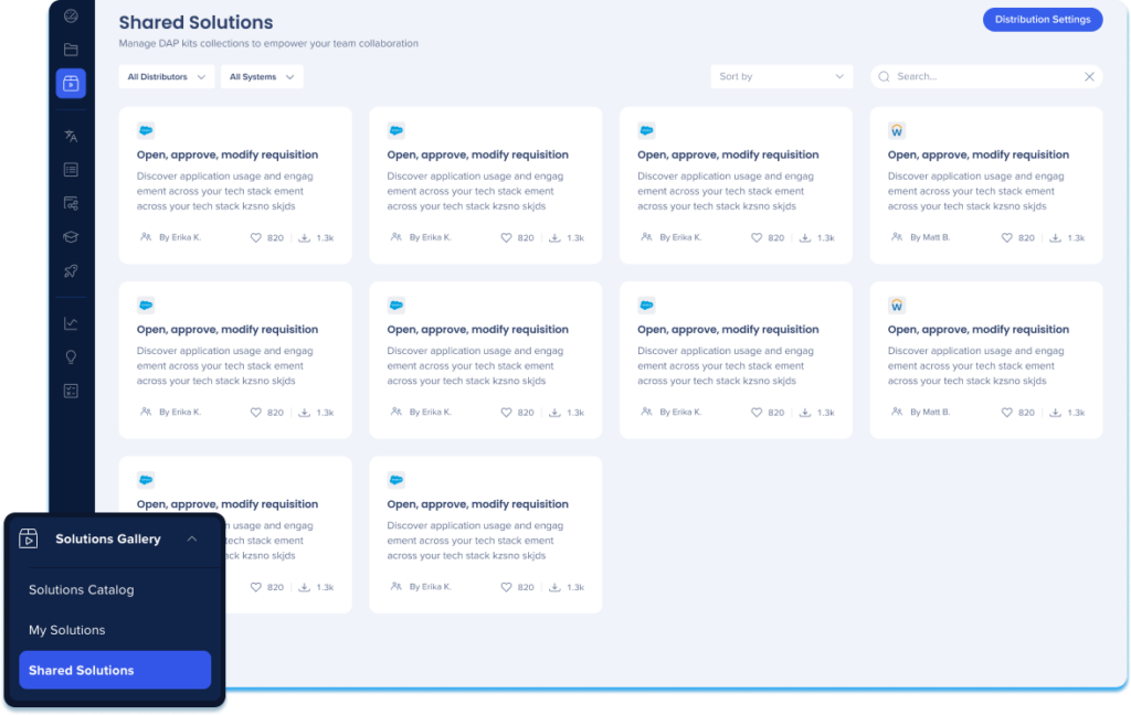 Shared Solutions in the Console - WalkMe Help Center
