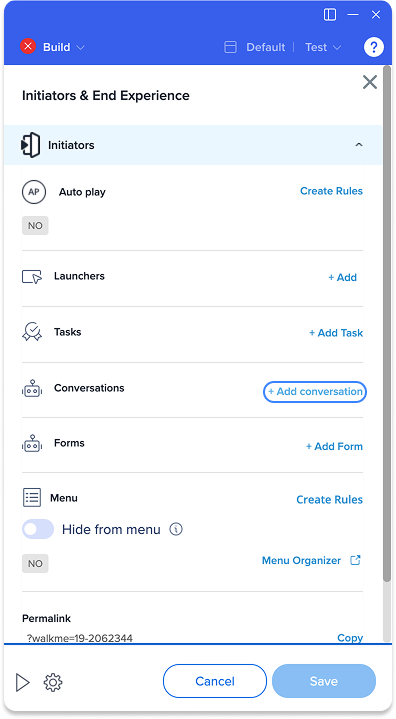 Convert a Smart Walk-Thru to a Conversation - WalkMe Help Center