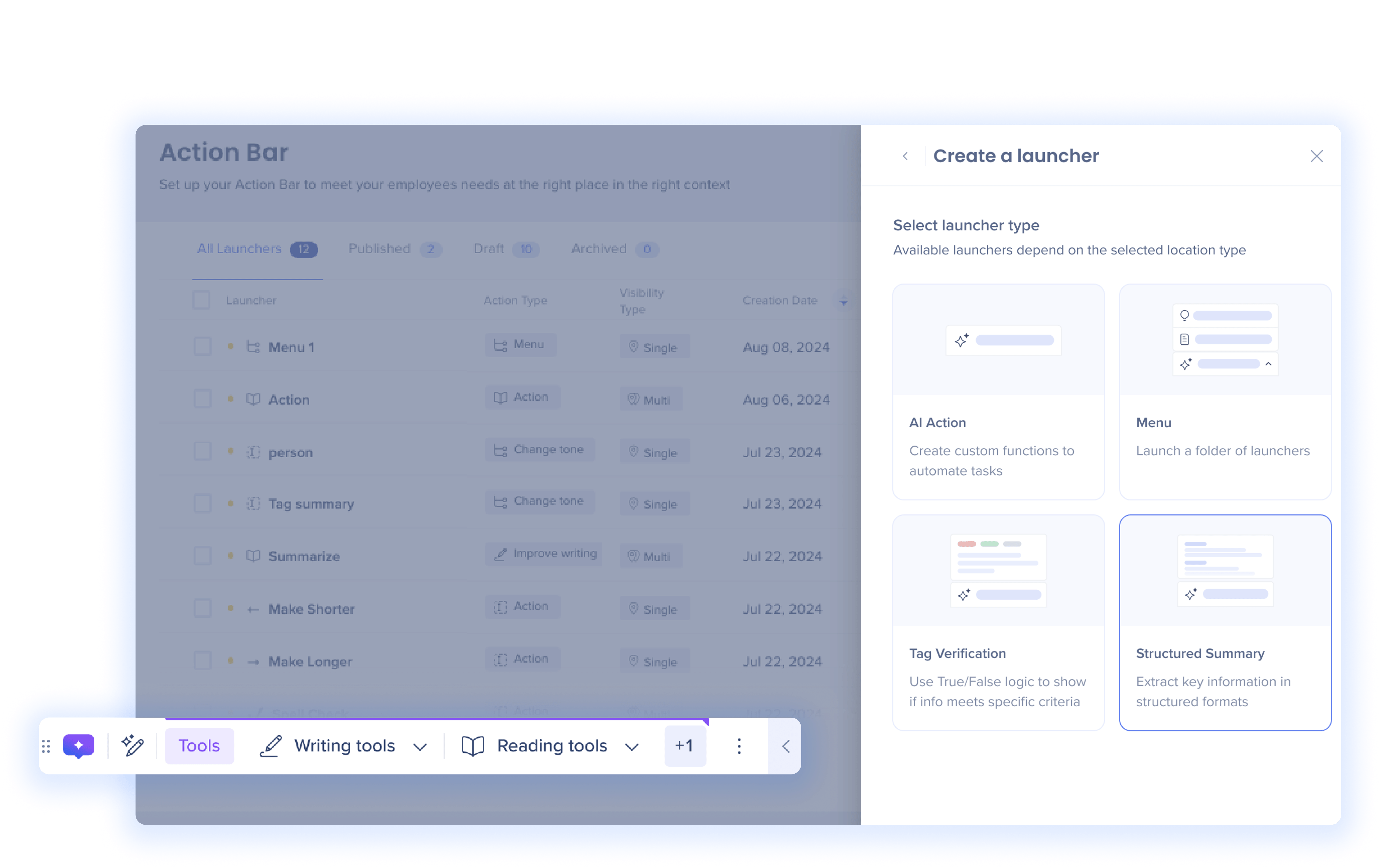 Introduction to AI-Enabled Action Bar - WalkMe Help Center