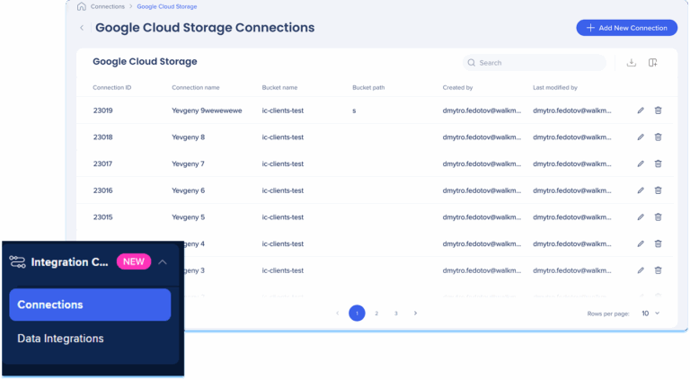 Google Cloud Storage Connection in Console - WalkMe Help Center