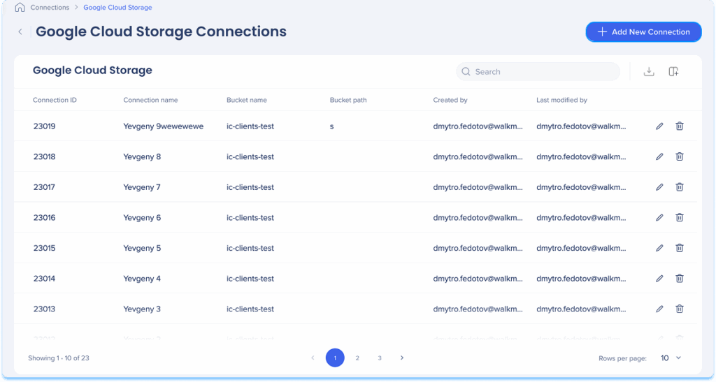 Google Cloud Storage Connection in Console - WalkMe Help Center